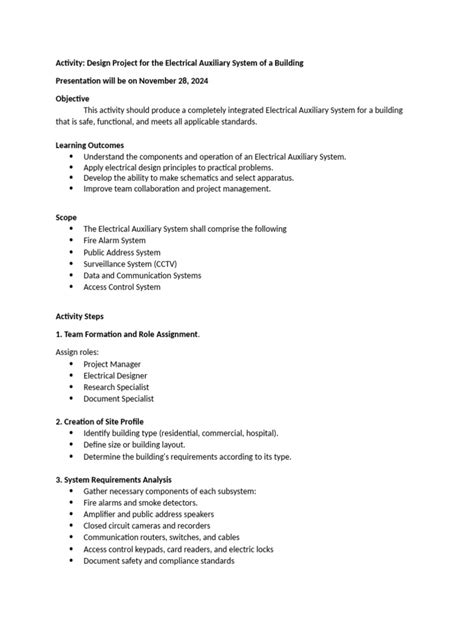 Auxilliary System Sample Pdf