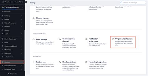 Managing Outgoing Notifications Help Center