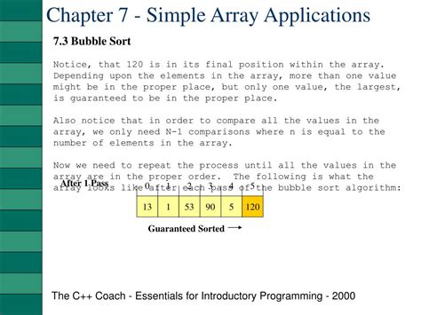 Ppt Chapter 7 Simple Array Applications Powerpoint Presentation