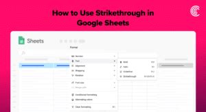 How To Use Strikethrough In Google Sheets A Quick Tutorial