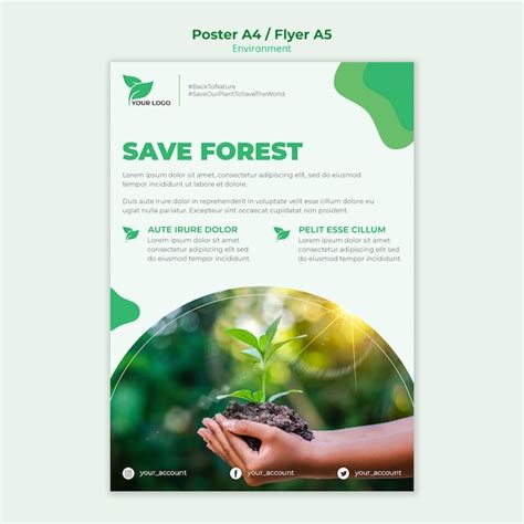 Free Psd Ecological Poster Template Concept