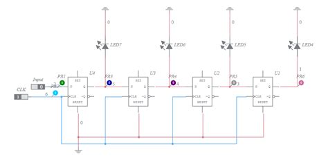 Serial In To Parallel Out Sipo Shift Register Multisim Live