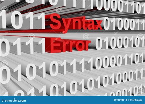 Syntax Error Stock Illustration Illustration Of Information 91091011