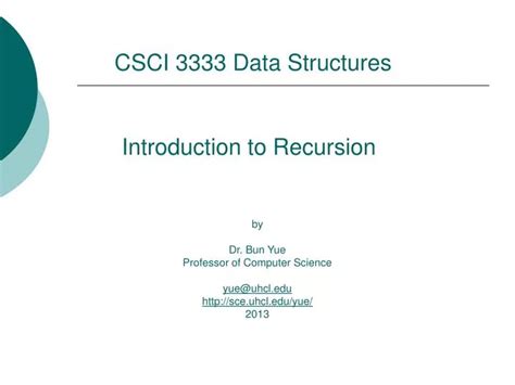 Ppt Introduction To Recursion Powerpoint Presentation Free Download
