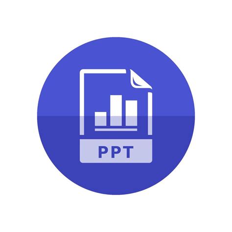 Presentation File Format Icon In Flat Color Circle Style Data Report