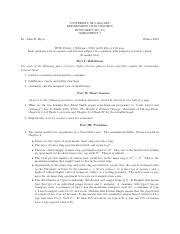 Econ HW Pdf UNIVERSITY OF CALGARY DEPARTMENT OF ECONOMICS ECONOMICS ASSIGNMENT Dr