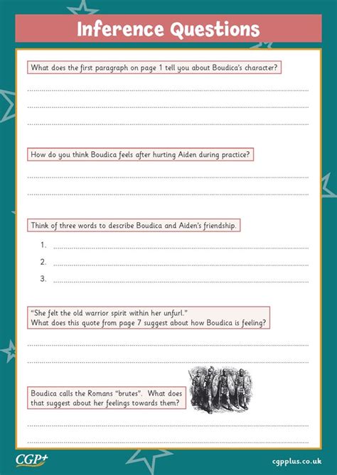 Boudica — Inference Questions Years 5 6 Cgp Plus