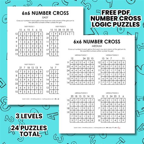 Number Cross Puzzle Collection Math Love
