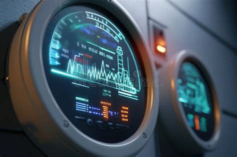 Smart Utility Meter Displaying Energy Consumption Data In A Modern Residential Setting Stock