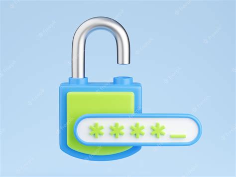 premium photo personal data secure 3d render open padlock and