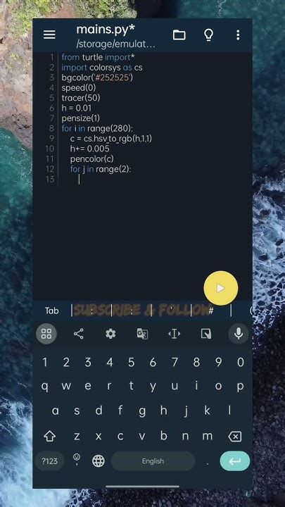 Triangular Echoes Of Colorful Rhythm 🔺🌈 Shorts Reels Coding Pydroid3 Computerlanguage