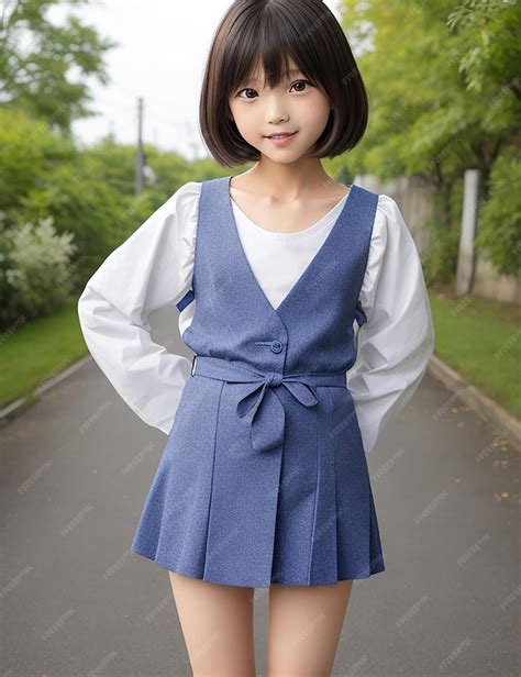 일본 여학생 사진 Ai 생성 프리미엄 Ai 생성 이미지