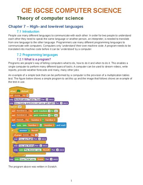Cambridge Igcse Computer Science 047821 Exam Paper Octnov 2023