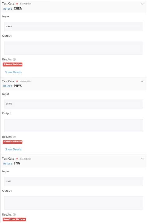 solved instructions create a class named majors that
