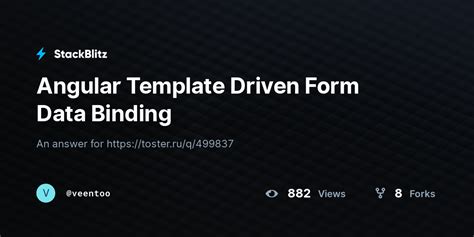 angular template driven form data binding stackblitz