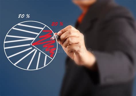 Business Man Draw Pie Chart Graph Stock Photo Image Of Green Chart