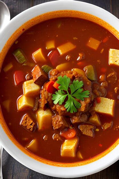 Premium Ai Image Hot Goulash Soup