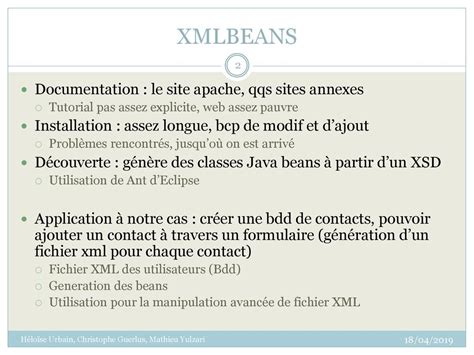 frameworks xmlbeans stripes ppt télécharger