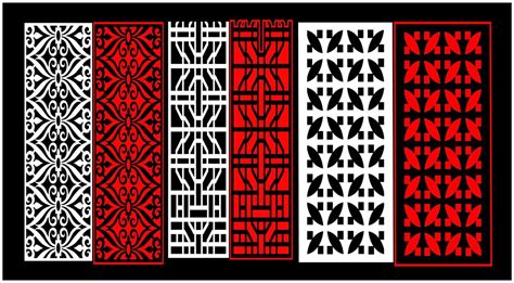 Premium Vector Decorative Wall Panels Set Jali Design Cnc Pattern Laser Cutting Pattern Router