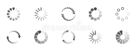 Download Sign Set Load Icons Set Load System Data Load Stock Vector