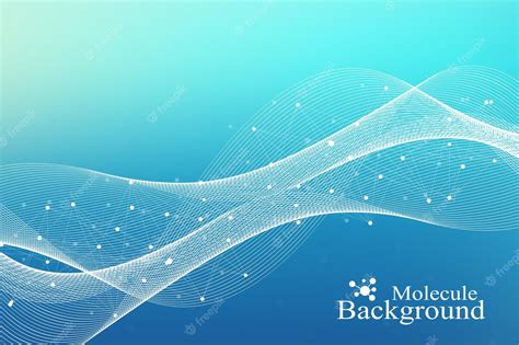 Premium Vector Geometric Abstract Background With Connected Lines And Dots Wave Flow