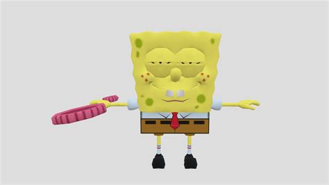 Spongebob Bfbb Gamecube Updated 3d Model By Smf Features Developed From Cheryl Hill