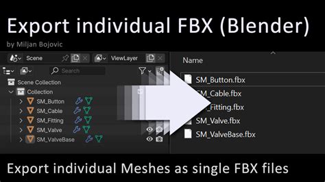 Export Individual Fbx Blender Addon
