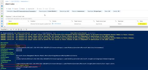 Azure Disable Alert Rule With Empty Targetresourceregion Stack Overflow
