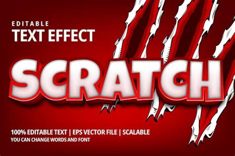 Premium Vector Scratch Editable Text Effect