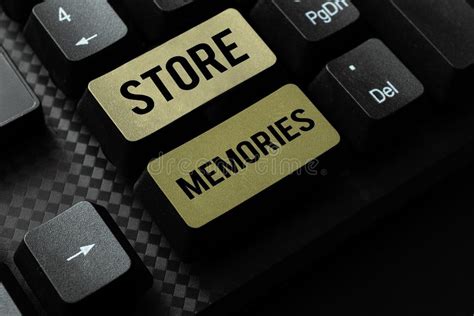 Sign Displaying Store Memories Business Showcase A Process Of Inputting And Storing Data