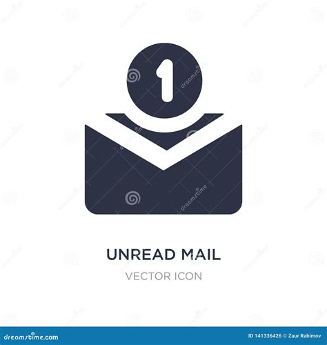 Unread Mail Icon On White Background Simple Element Illustration From