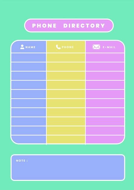 Premium Vector Vector Telephone Directory Simple Elegant Template