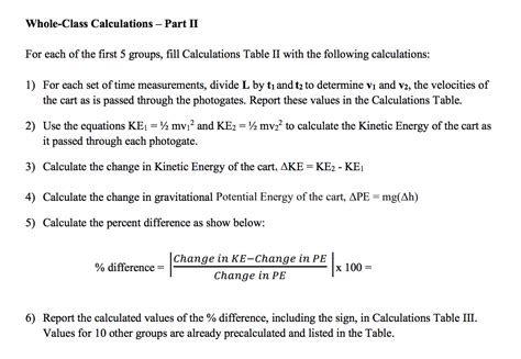 whole class calculations part ii for each of the