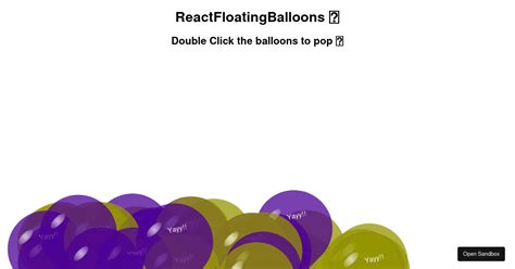 React Floating Balloons Examples CodeSandbox