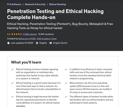 Best 15 Udemy Courses For Ethical Hacking