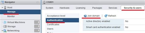 tutorial vmware esxi active directory authentication step by step