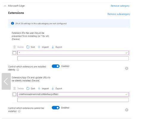 How To Whitelist And Force Edge Browser Extensions In Intune