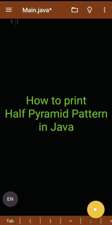 how to print half pyramid pattern in java java coding programming