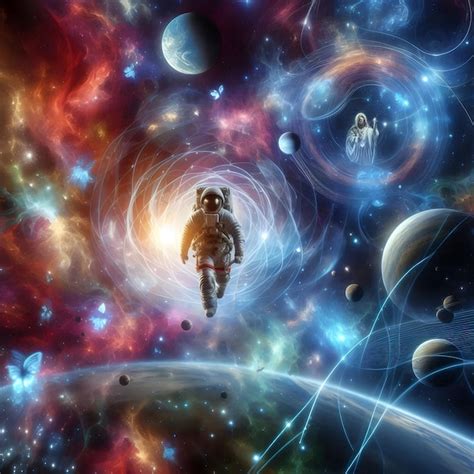 Premium Photo Cosmic Convergence Astronauts Journey Through The Universe