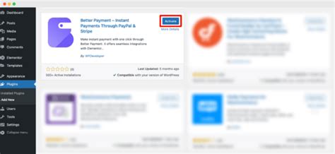 how to install and activate better payment wpdeveloper