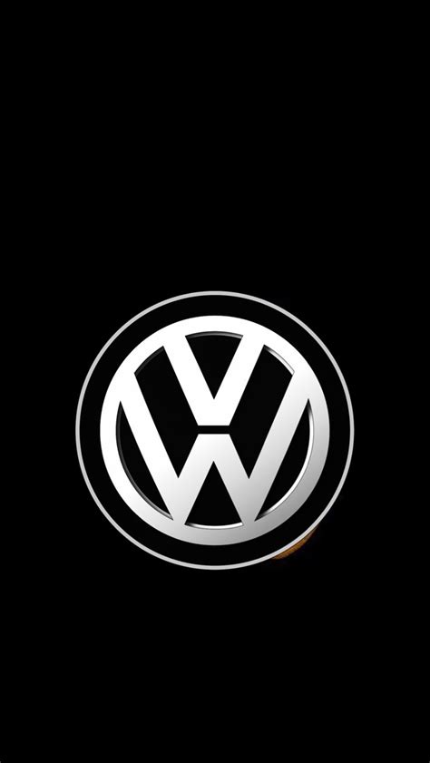 Volkswagen Logo On Black Background Logo Volkswagen Hd Wosvagen Logo