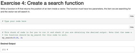 Solved Exercise 4 Create A Search Function Write A Function Chegg Com