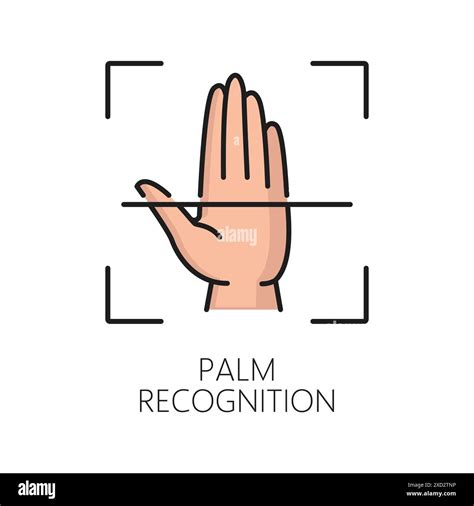 Biometric Identification Palm Recognition Or Verification Icon Id
