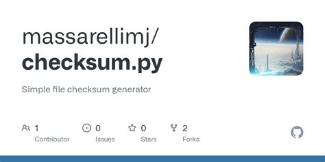 GitHub Massarellimj Checksum Py Simple File Checksum Generator