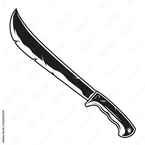 Sharp Machete Vintage Template Stock Vector Adobe Stock