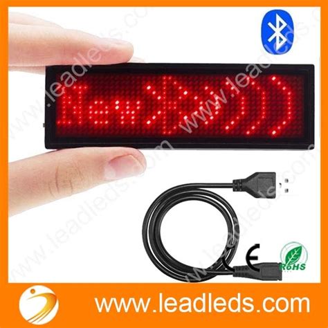 Leadleds Bluetooth LED Name Badge Rechargeable Name Tag