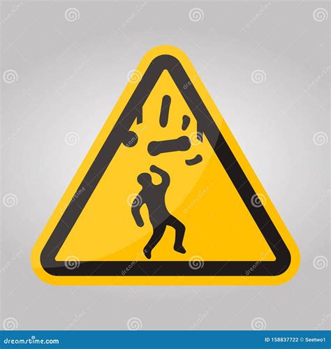 Beware Falling Objects Symbol Isolate On White Background Vector Illustration Eps 10 Stock