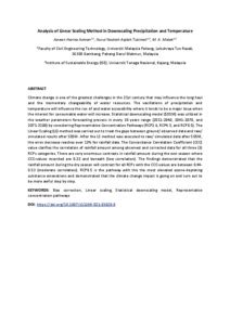 Analysis Of Linear Scaling Method In Downscaling Precipitation And Temperature UMPSA IR