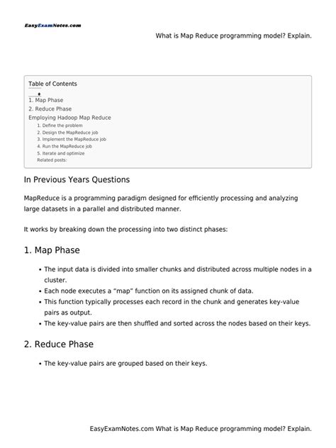 What Is Map Reduce Programming Model Explain Pdf Map Reduce