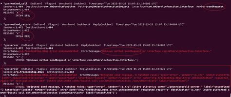New C Sdbus Interface Code Seems To Work But Also Gets Orgfreedesktopdbuserrorunknownmethod